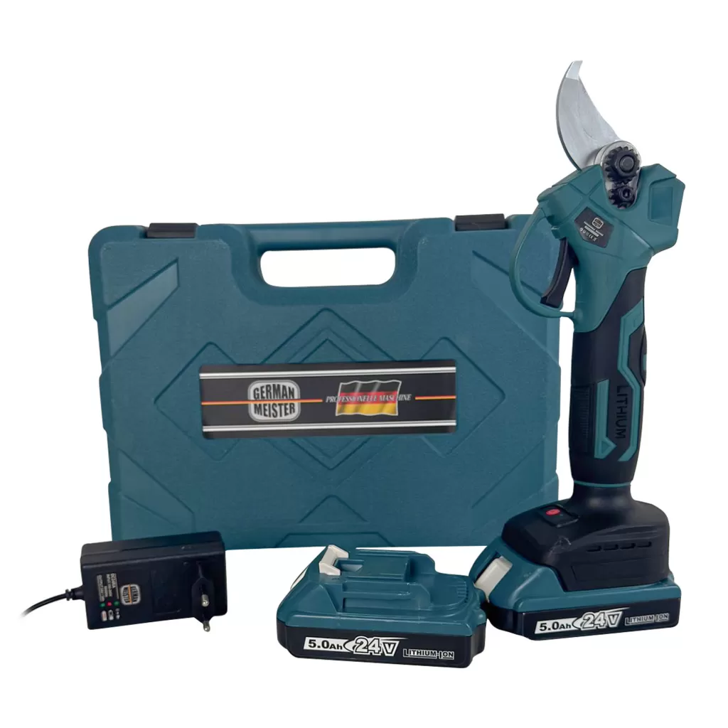 Foarfeca Electrica German Meister cu 2 Acumulatori, 24V 5Ah