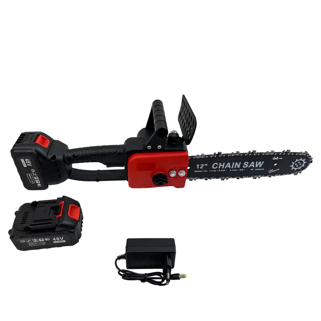 Drujba cu 2 acumulatori Gospodar, 2 lanturi, 48V, Lama 30cm, sistem ...