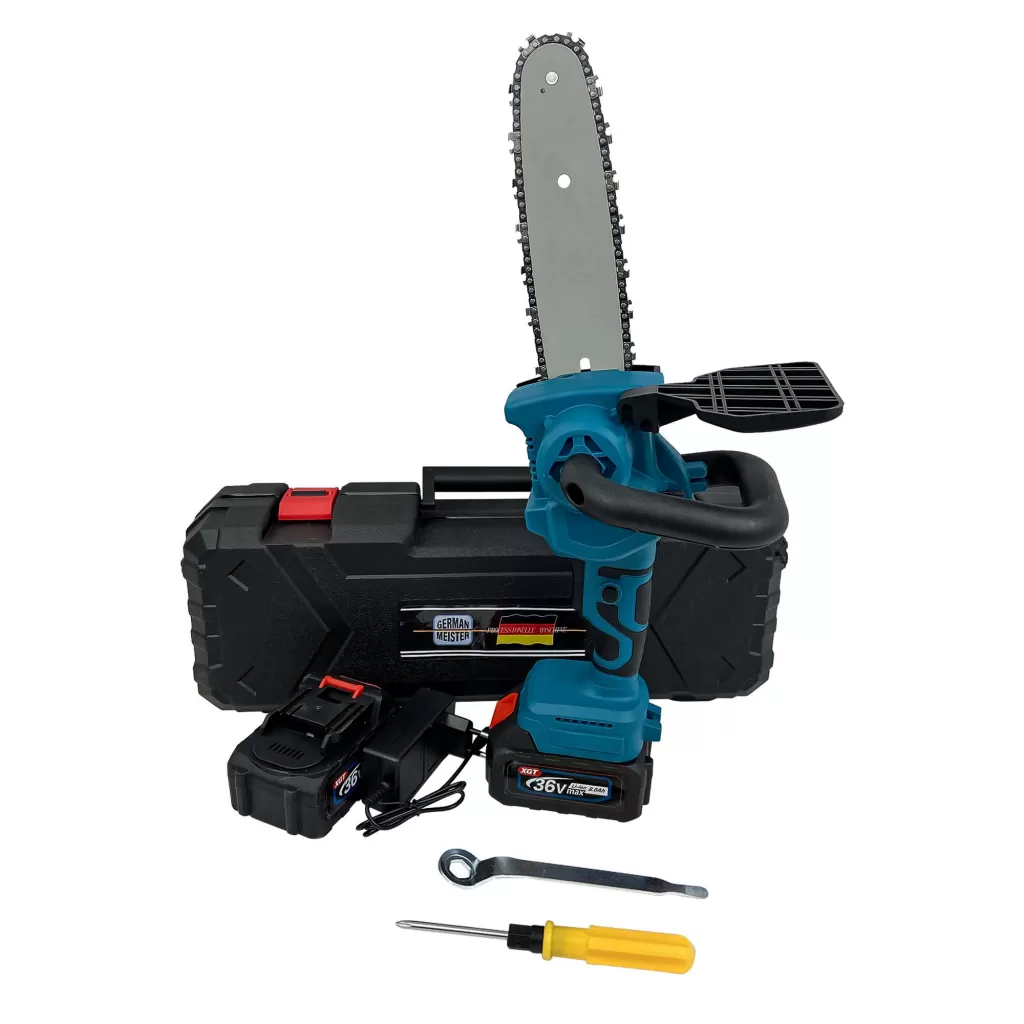 Mini Drujba German Meister 36V, 8Ah, cu 2 Acumulatori, Lama 20CM ...