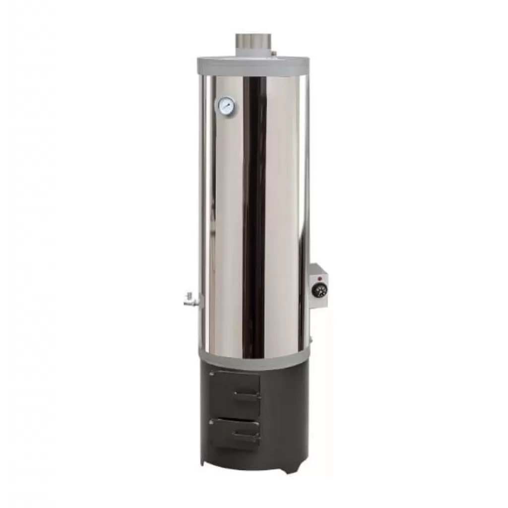 Ansamblu boiler inox lemn/electric 120L focar Economic