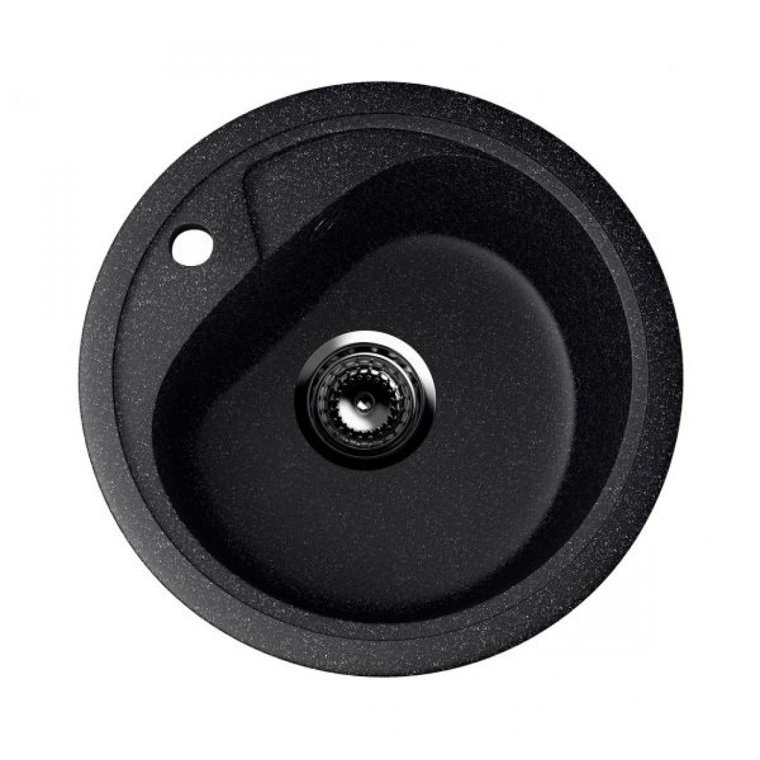 Chiuveta compozit EcoStone ES-10-308 Negru Sifon inclus marmura 440 mm