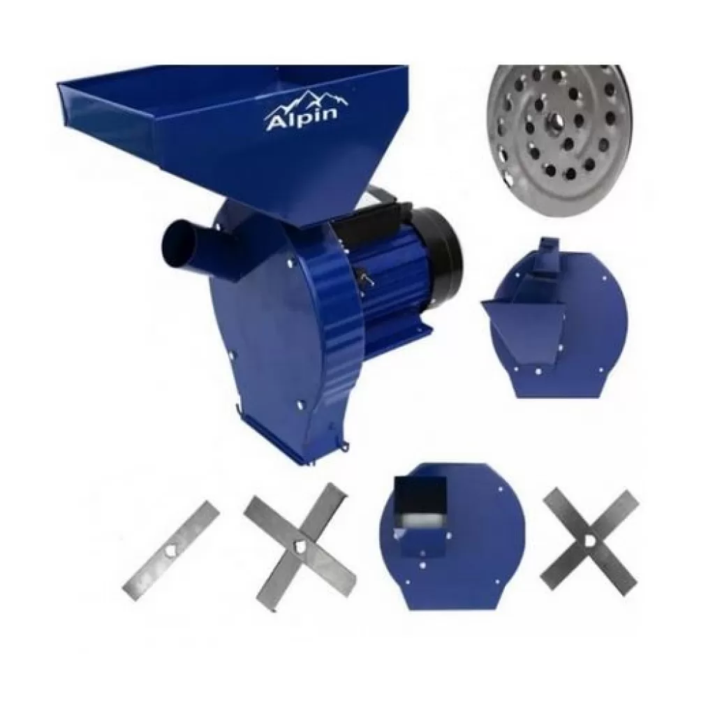 Moara cereale Alpin Profi, stiuleti, lucerna si legume (4 in 1), cu ...