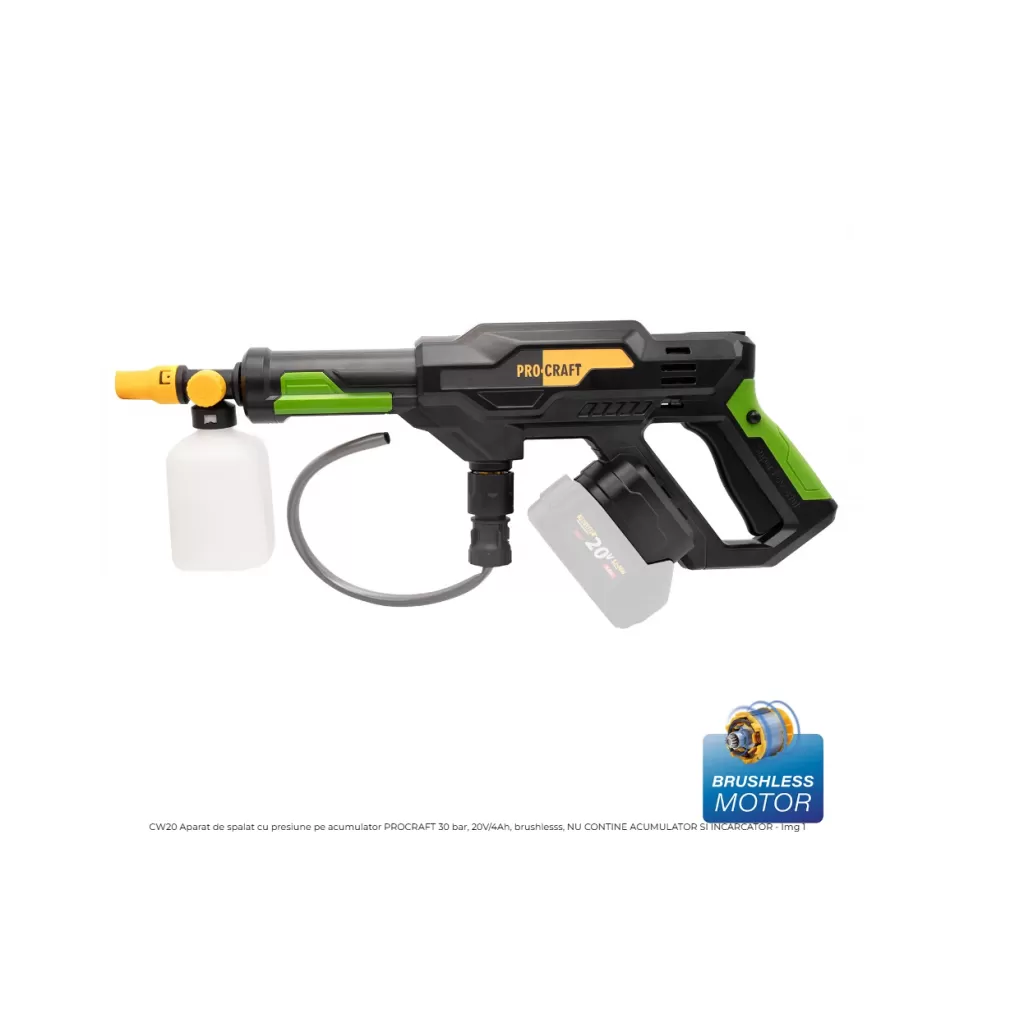 CW20 Aparat de spalat cu presiune pe acumulator PROCRAFT 30 bar, 20V ...