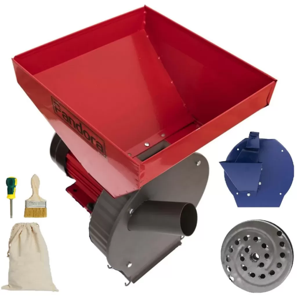 Set Moara cereale, stiuleti si legume (3 in 1), Pandora, 3.5KW, 250Kg/Ora, cu ciocanele ...