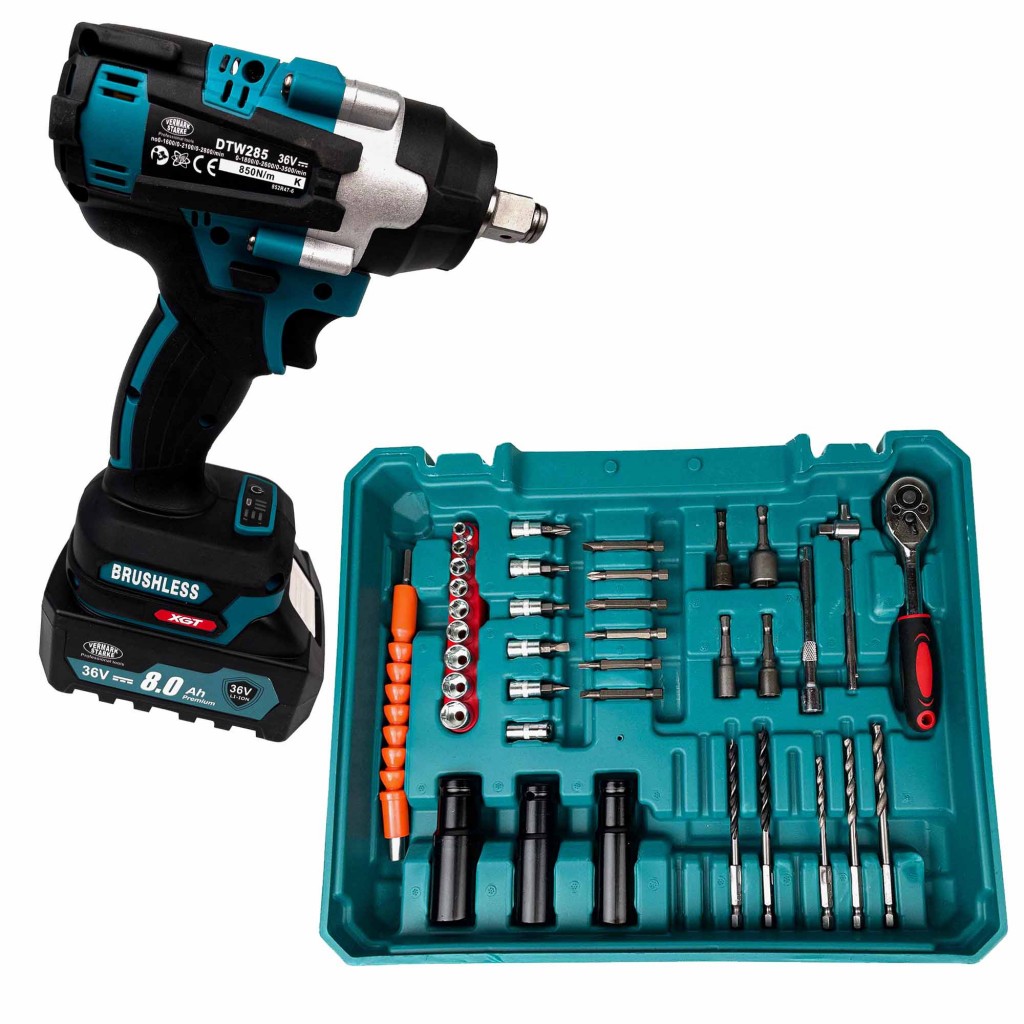 Bormasina cu Impact Vermark Starke 36V, 8Ah, Cu 2 Acumulatori, 850 N/M ...