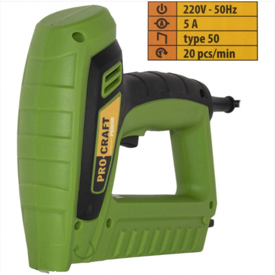 Capsator electric-pistol capse TYPE50 cu reglare de putere, 5A Procraft ...