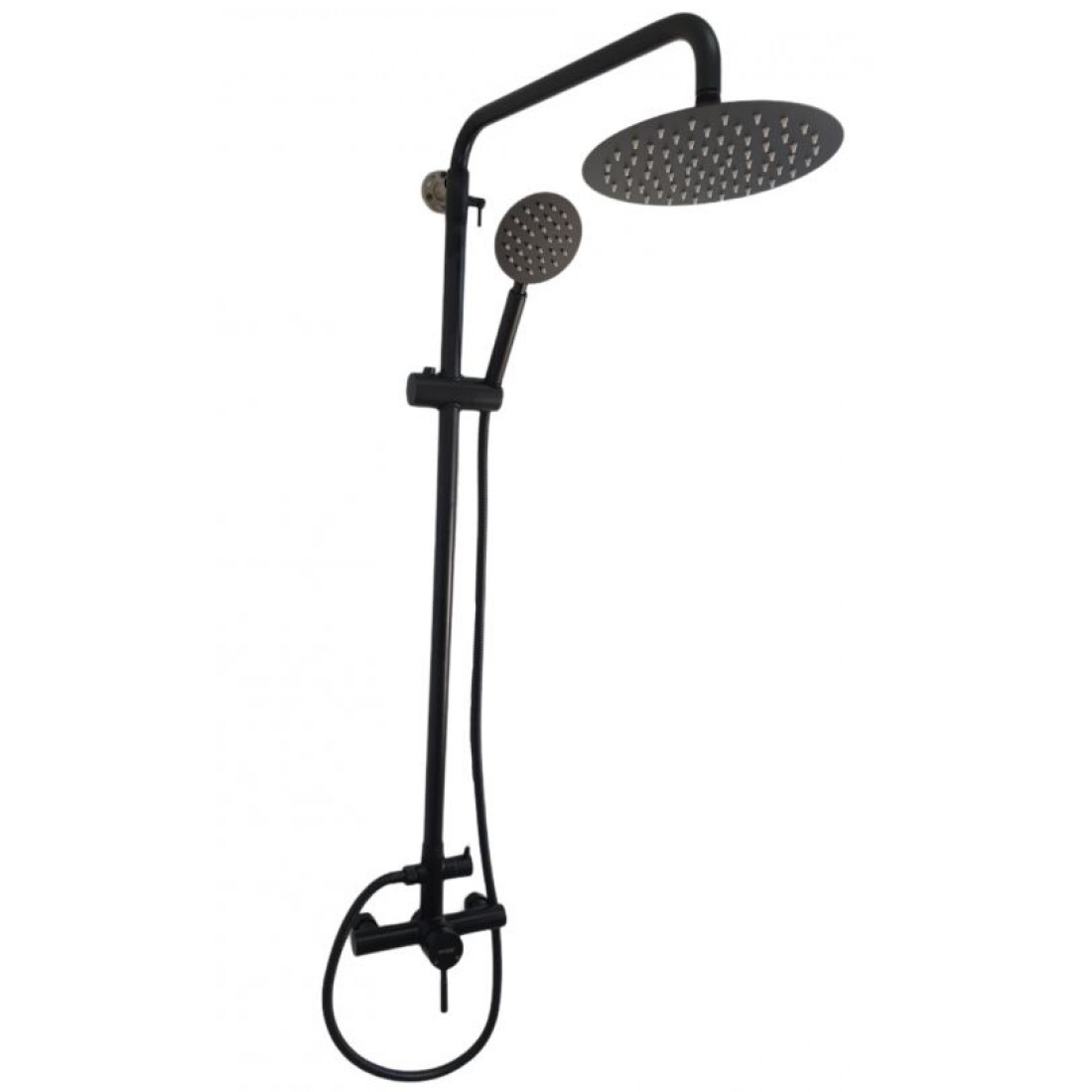 Coloana de dus BLACK 20 cm + baterie si para, monocomanda, furtun ...