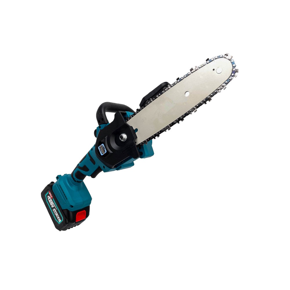 Mini Drujba German Meister 128V, 10Ah, cu 2 Acumulatori, Lama 20CM ...