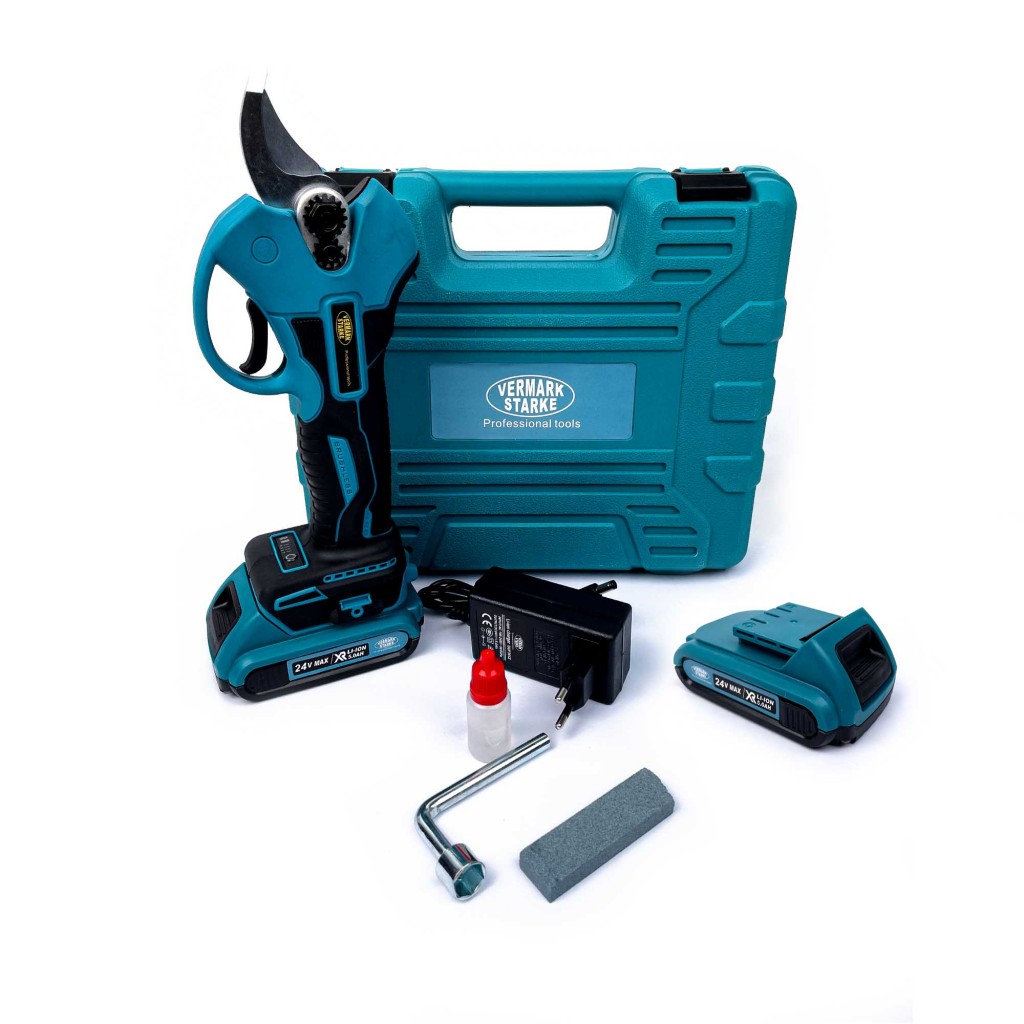 Foarfeca pentru Gradina, Vermark Starke, 2 Acumulatori, 24 V, 5 Ah - ego93